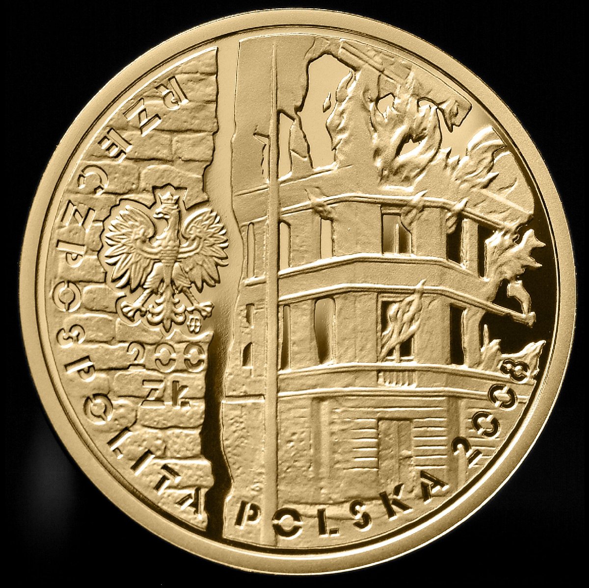 200 Zloty 65th Anniversary Of Warsaw Ghetto Uprising 2008 Cosmos 200 Zloty 65th Anniversary Of Warsaw Ghetto Uprising 2008 Cosmos
